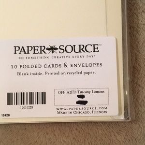 Paper Source | Office | Tuscany Lemons Paper Source Note Card Set Of ...